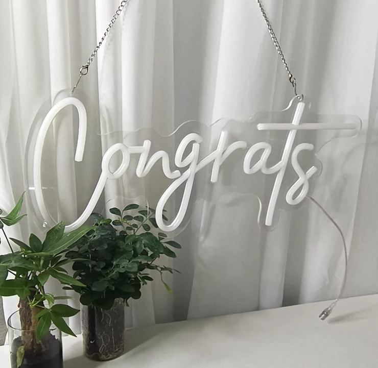 Congrats Neon Sign RENTAL – The Mel Boutique
